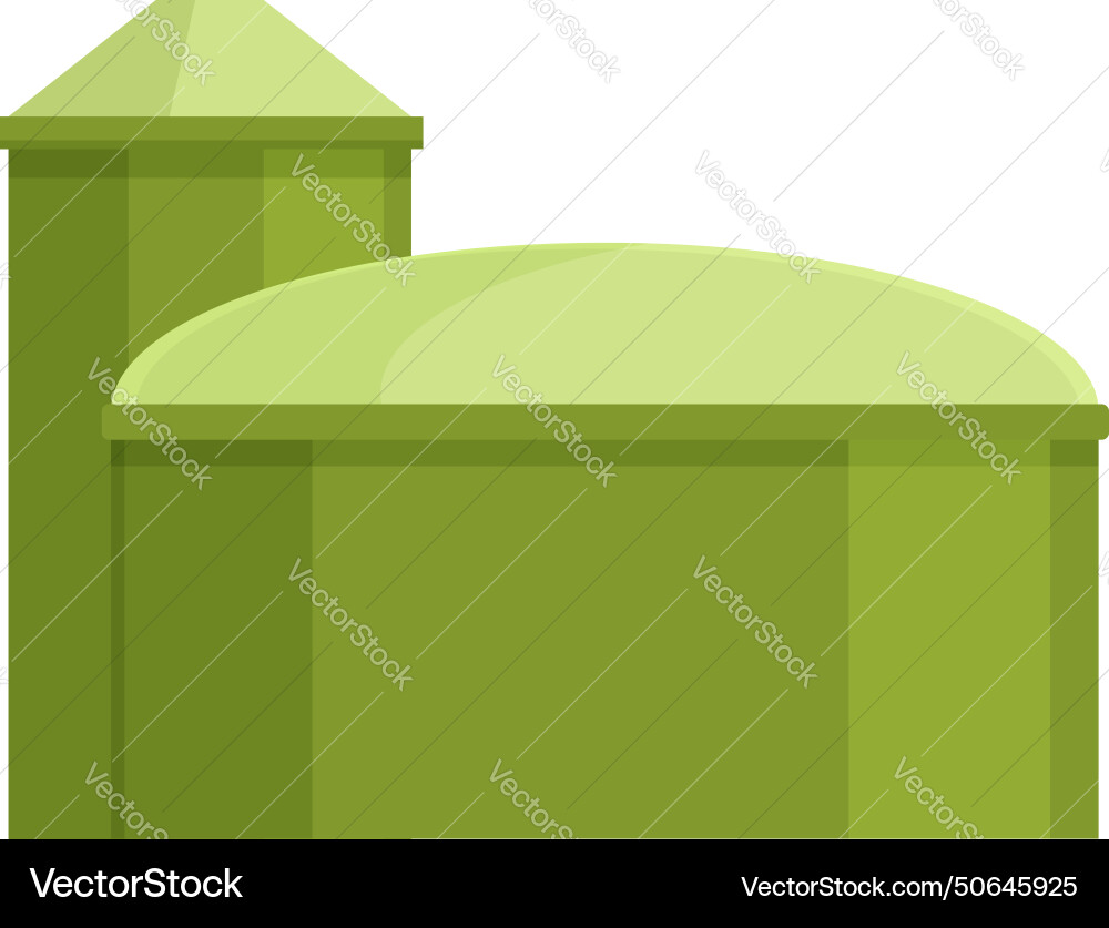 Biogas eco factory icon cartoon source Royalty Free Vector