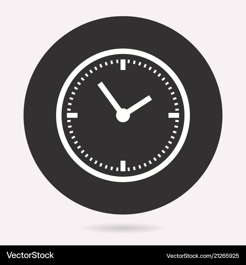 Clock time icon deadline symbol Royalty Free Vector Image