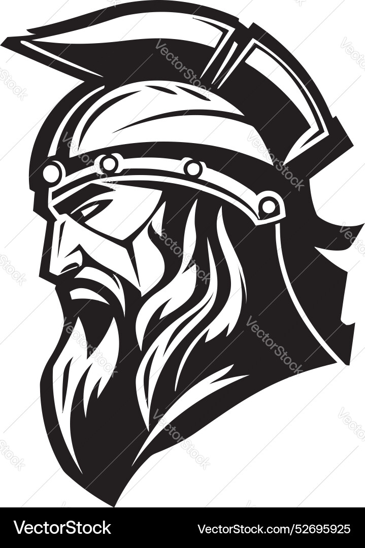 Fearless guardian fresh warrior iconic symbol Vector Image