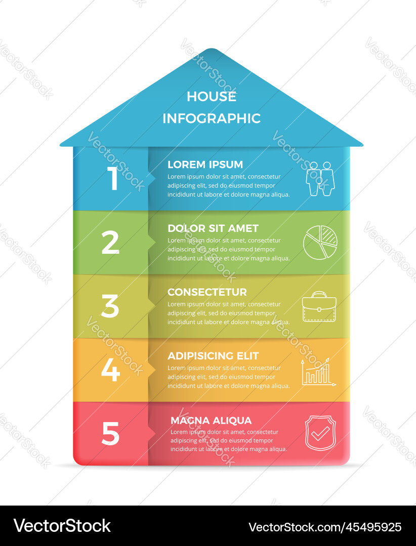 House - infographic template Royalty Free Vector Image