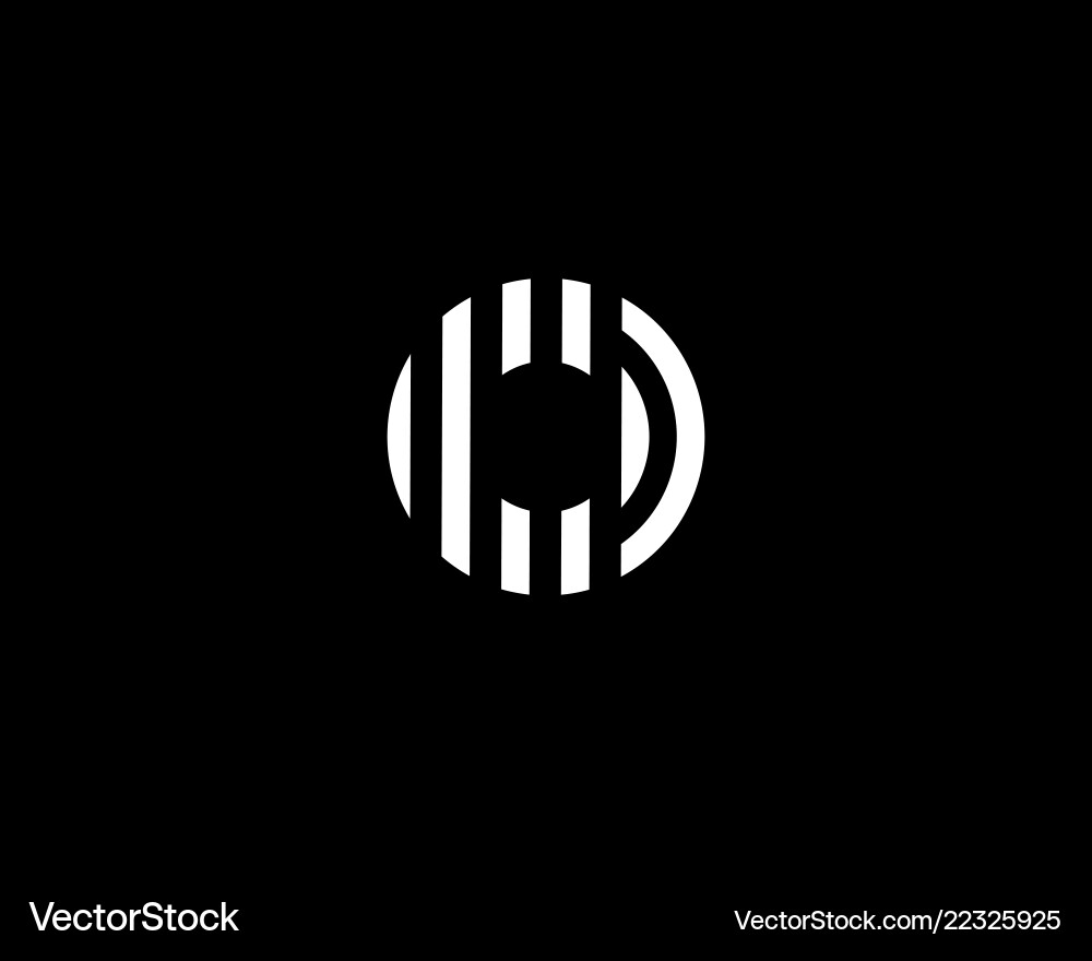 Letter o line logo design creative Royalty Free Vector Image