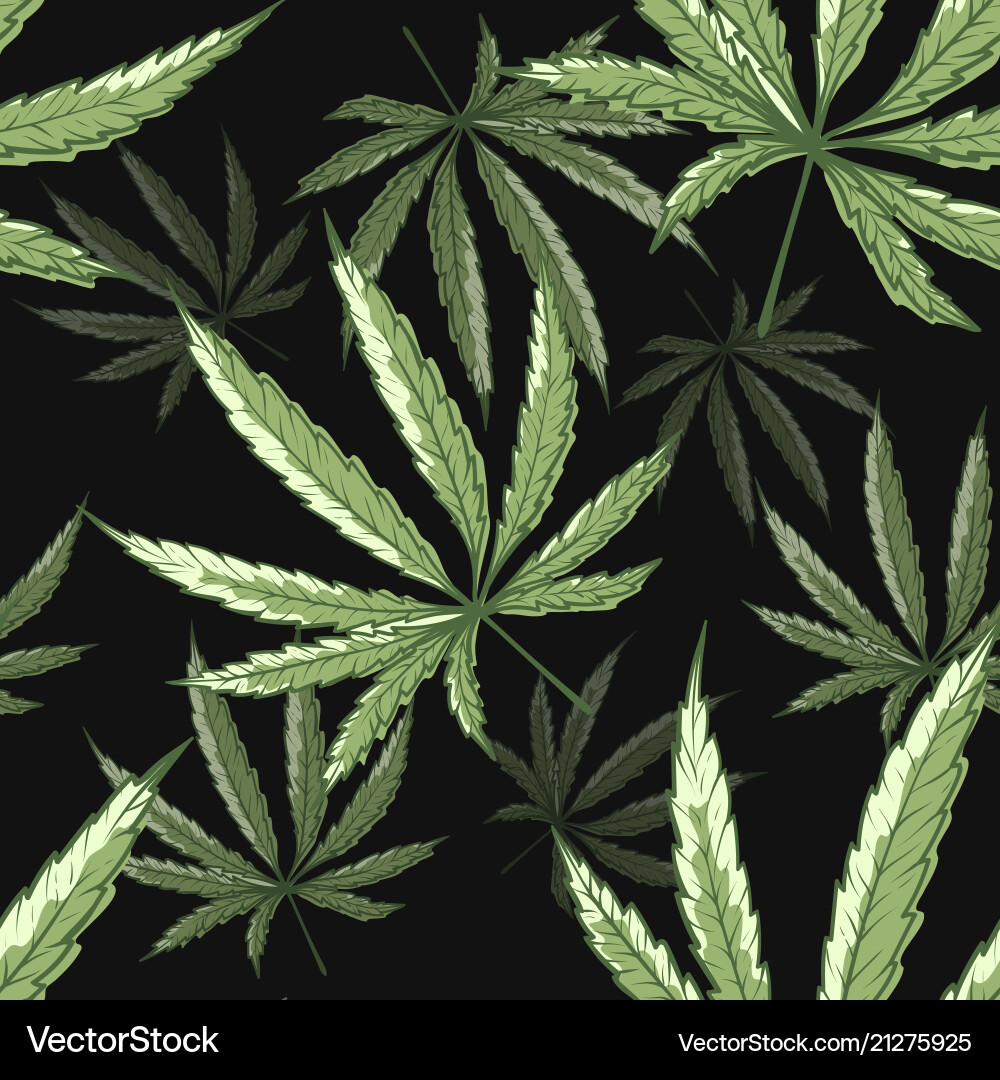 Marijuana seamless pattern Royalty Free Vector Image