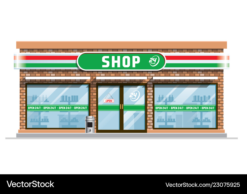 Modern Convenience Store Royalty Free Vector Image