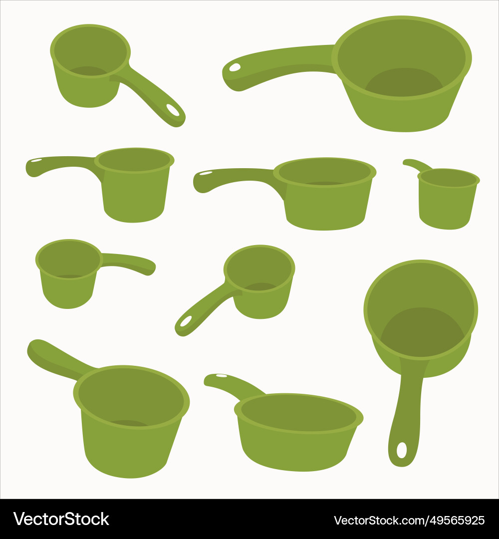 Water dipper collection Royalty Free Vector Image