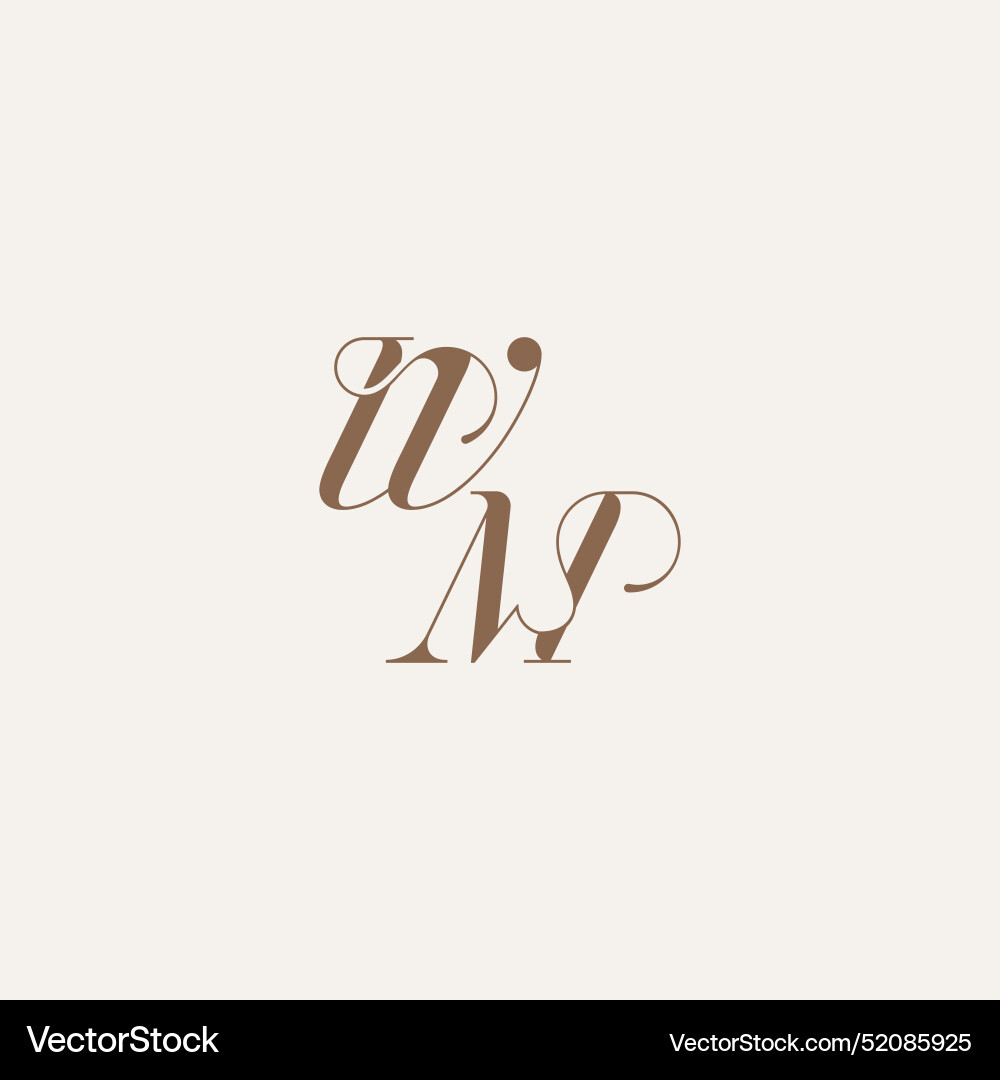 Wedding concept design ideas wm initial monogram Vector Image