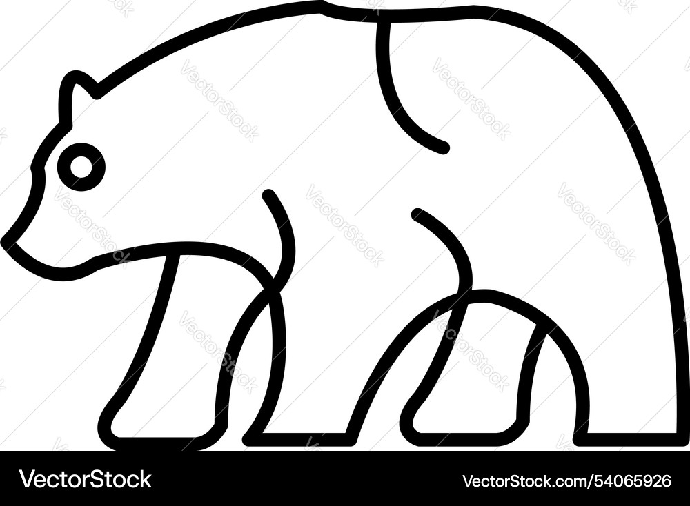 Bear line icon design Royalty Free Vector Image