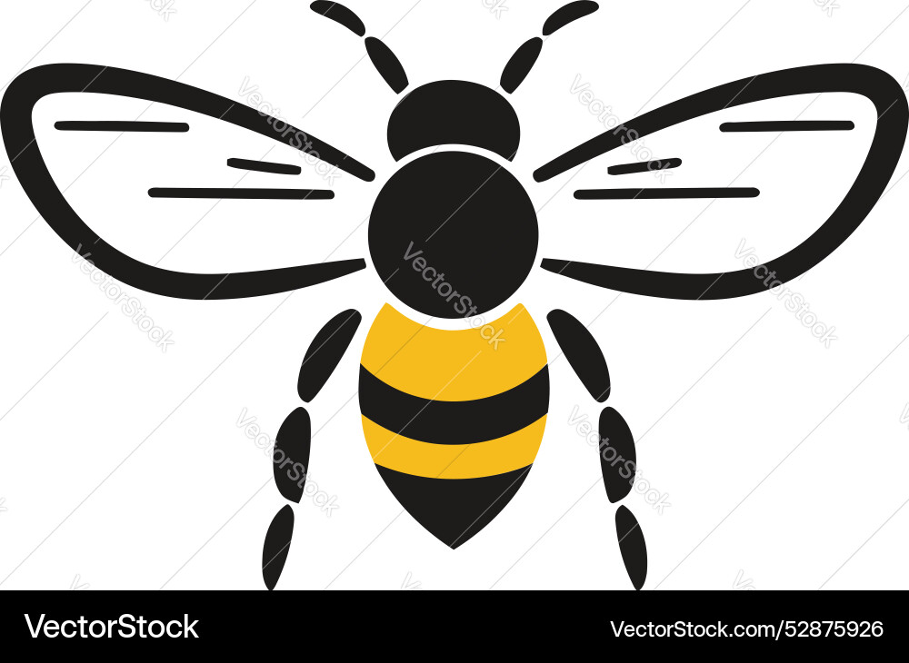 Busy bee crest beehive tribal mark Royalty Free Vector Image