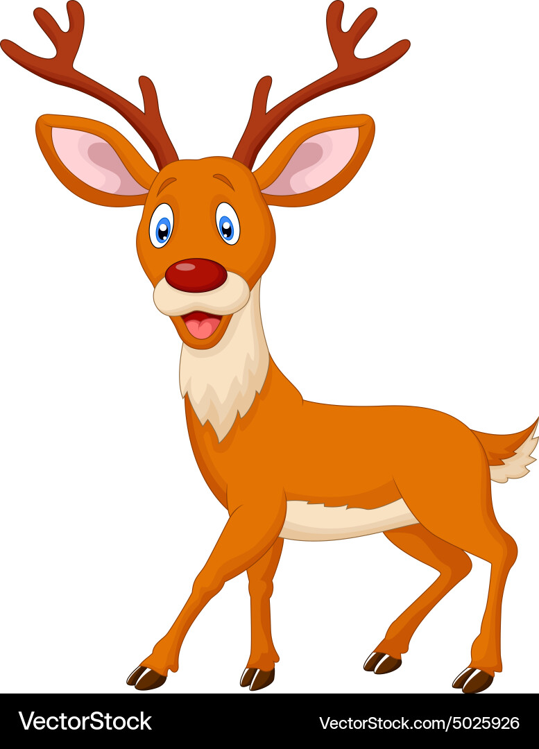 Cartoon deer Royalty Free Vector Image - VectorStock