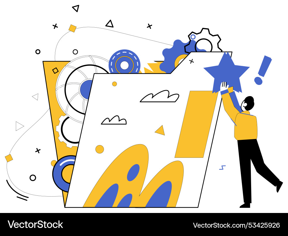 Corporate vision progress in professional Vector Image