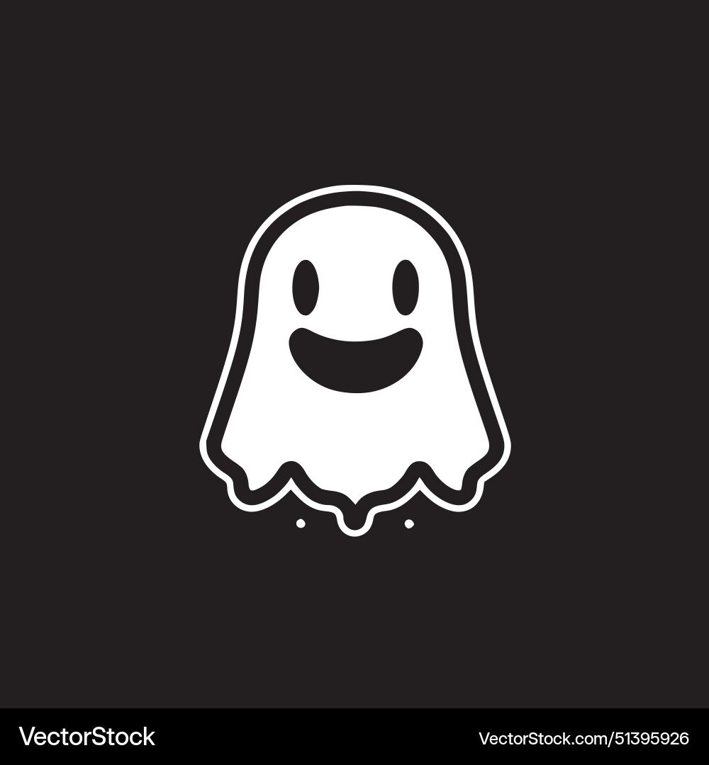 Ghost - minimalist and simple silhouette Vector Image