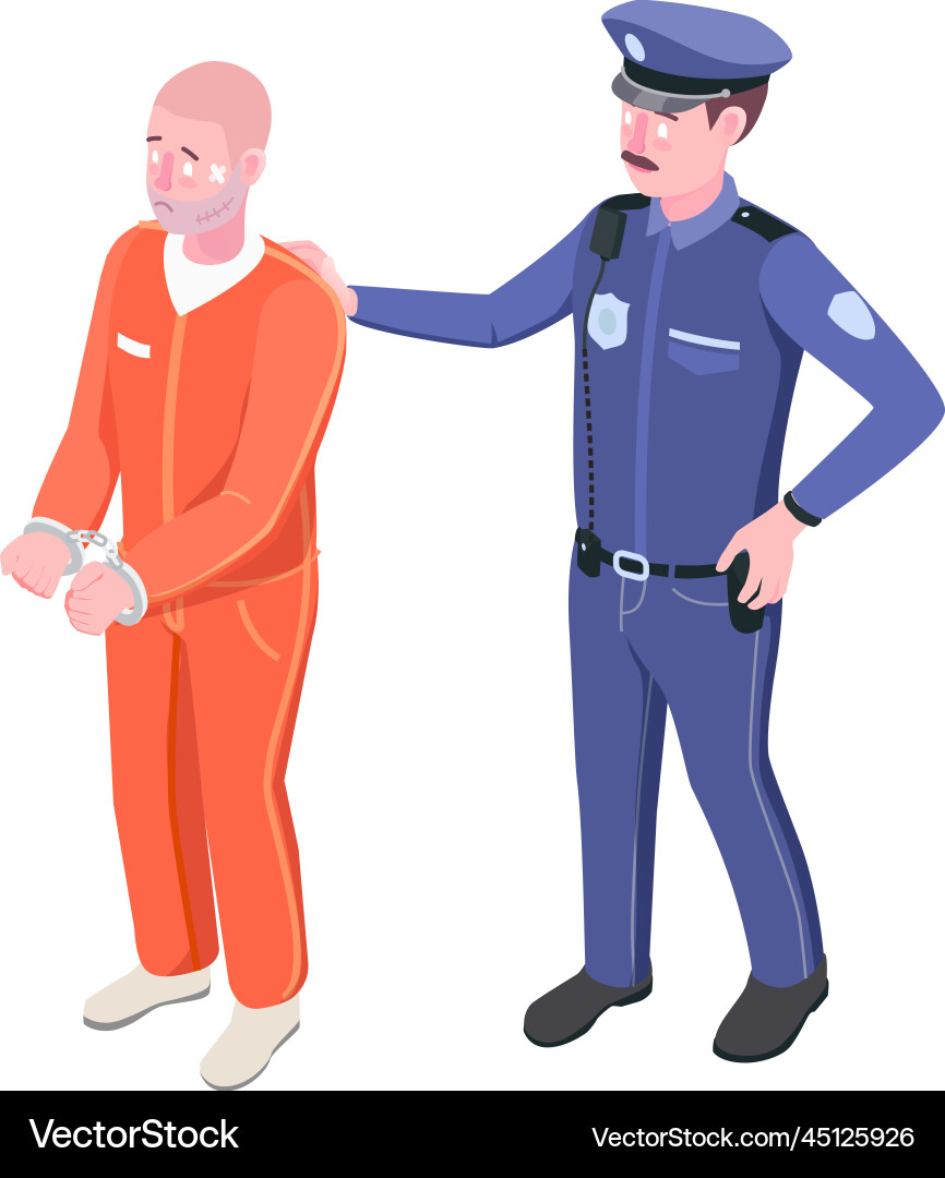 Guilty with guard composition Royalty Free Vector Image