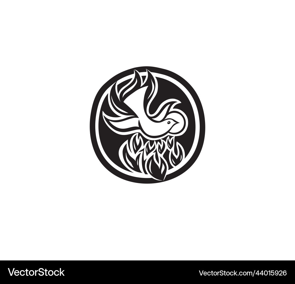 Holyspirit silhouette logo Royalty Free Vector Image