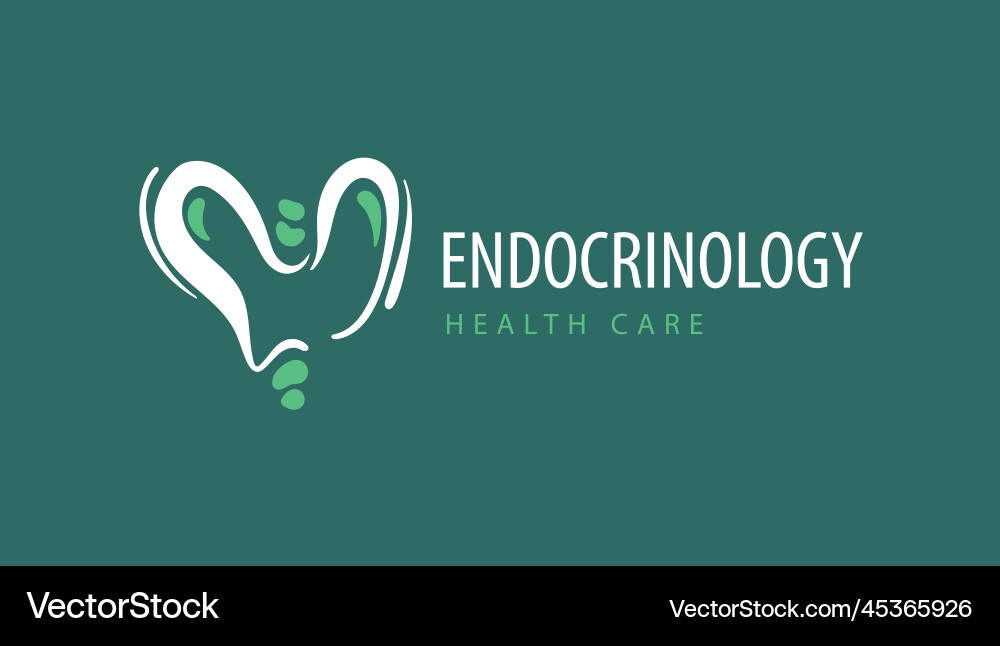 Logo for endocrinology Royalty Free Vector Image