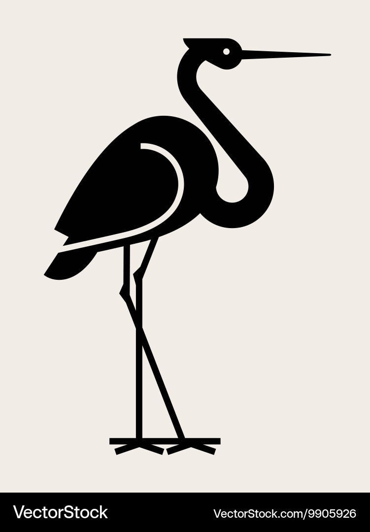 Stork Royalty Free Vector Image - VectorStock