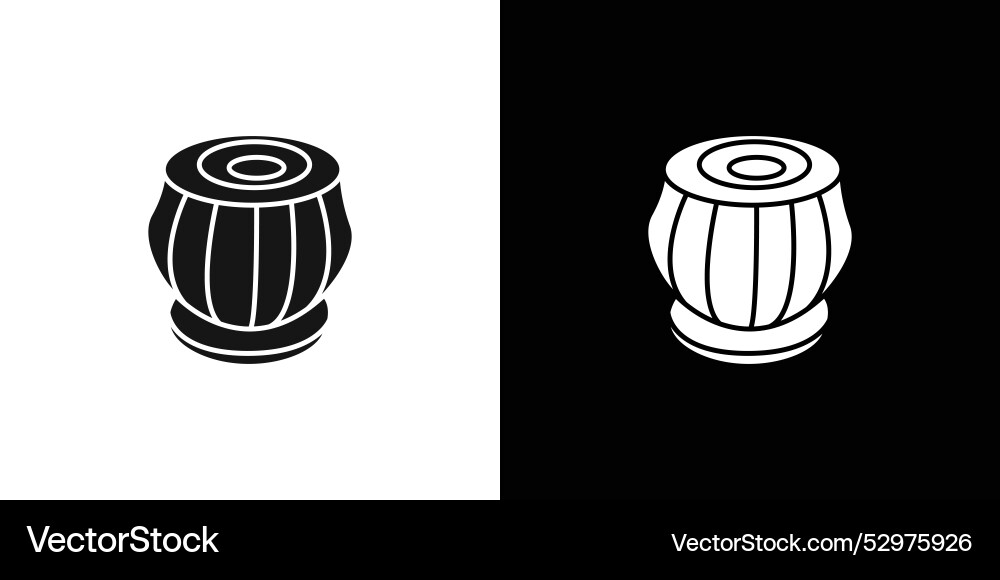 Tabla icon black line art logo set Royalty Free Vector Image