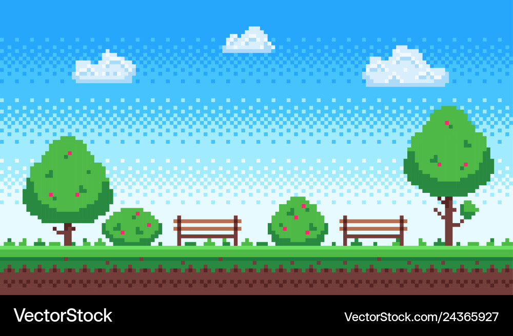Art Meadow Pixel Vector Images (over 220)
