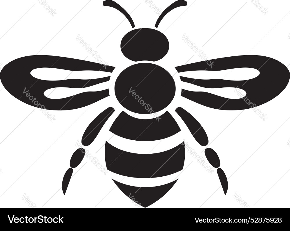 Bee monarchy seal black beehive heraldry Vector Image