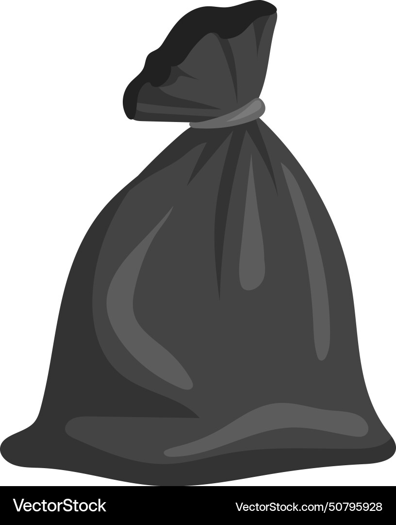 Black trash bag icon recycle waste symbol Vector Image