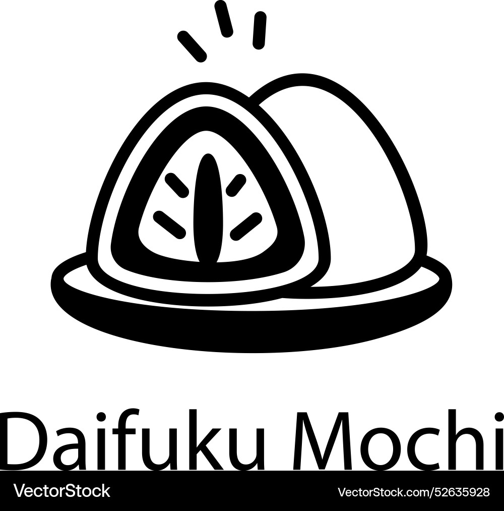 Daifuku mochi Royalty Free Vector Image - VectorStock