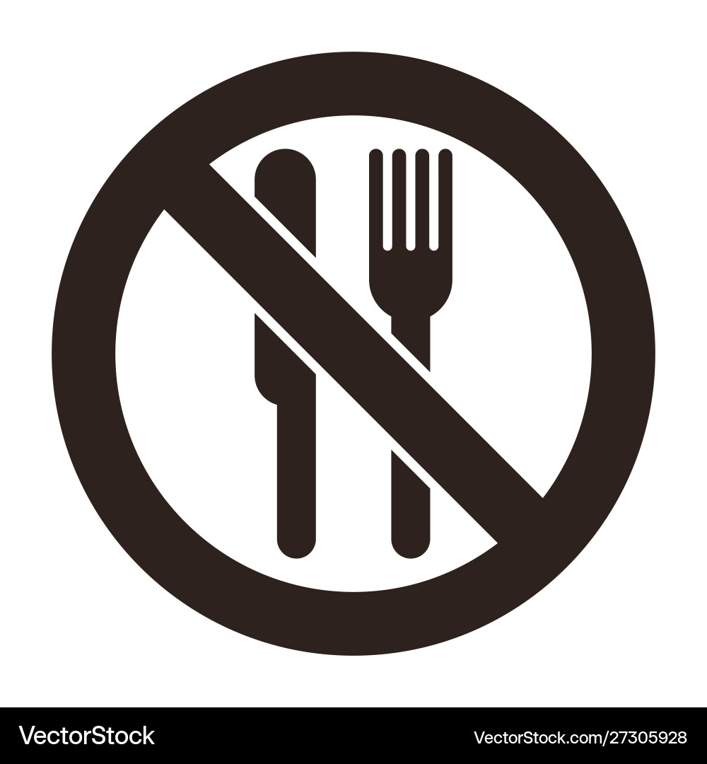 No eating allowed Royalty Free Vector Image - VectorStock