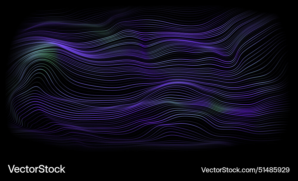 Abstract winding lines of different colors Vector Image
