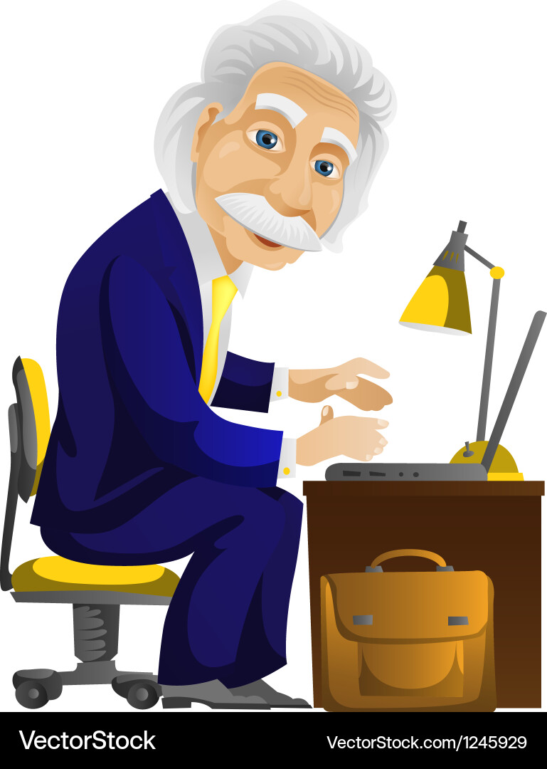 Cartoon Einstein Royalty Free Vector Image - VectorStock