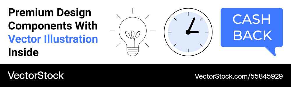 Creative lightbulb ideas timely execution Vector Image