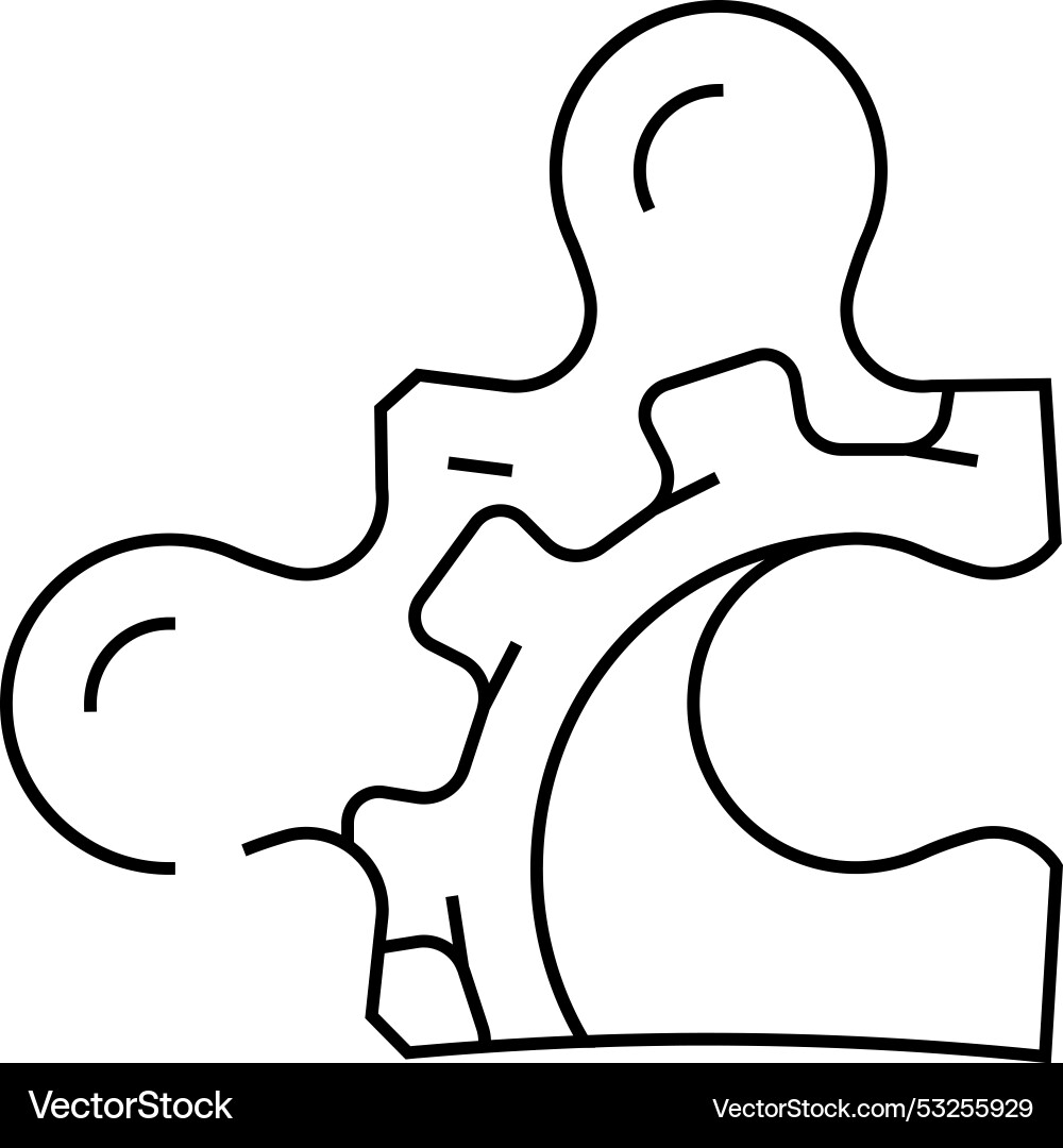 Integrity process line icon Royalty Free Vector Image