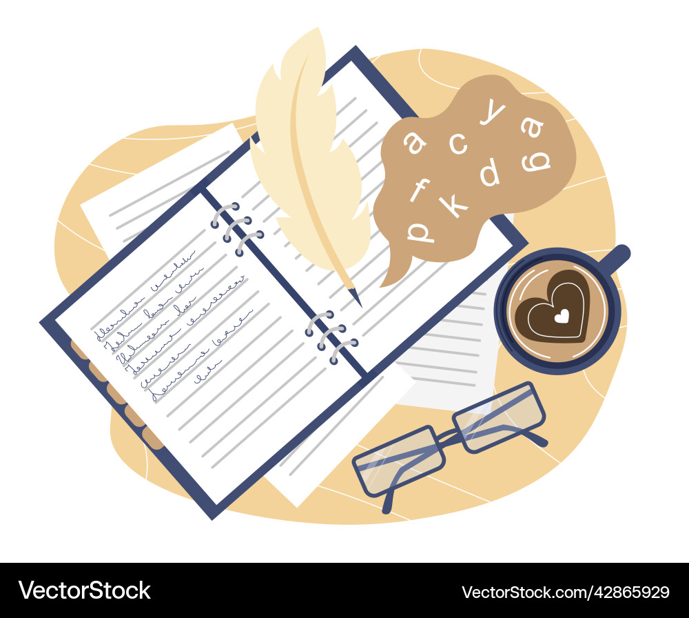 Poetry day concept Royalty Free Vector Image - VectorStock