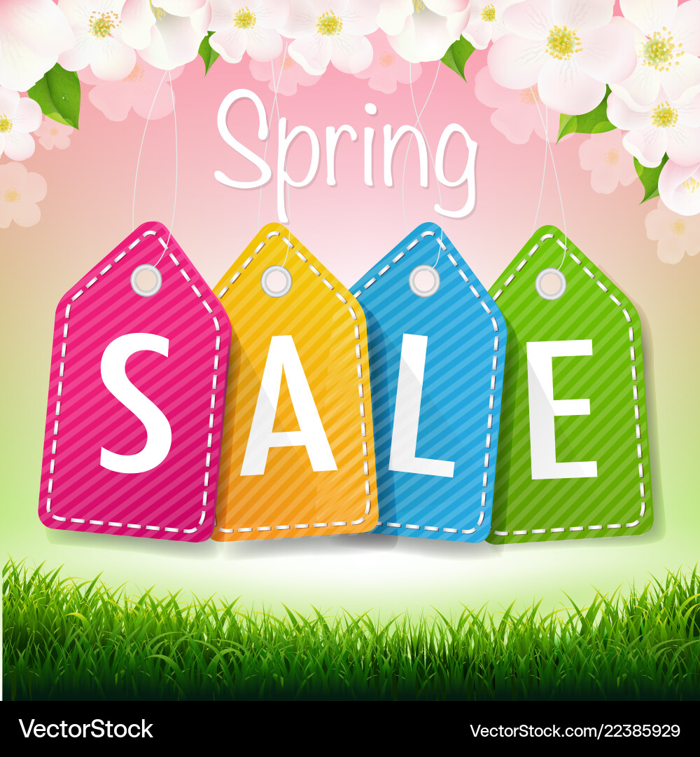 Spring sale poster Royalty Free Vector Image - VectorStock