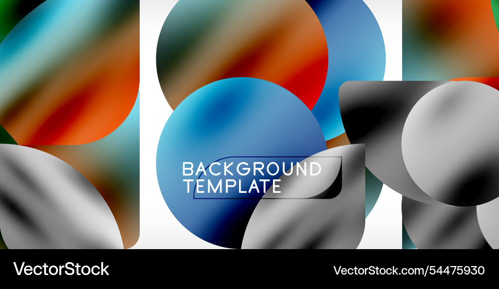 Bright circles with shadows abstract background Vector Image