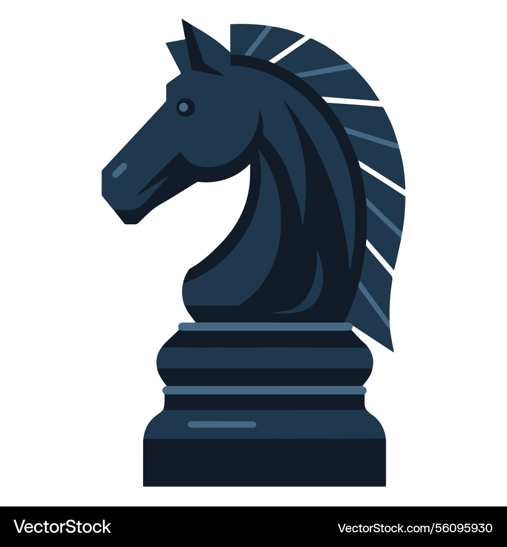 Chess Ritter-Symbol einfach auf einem weißen Hintergrund