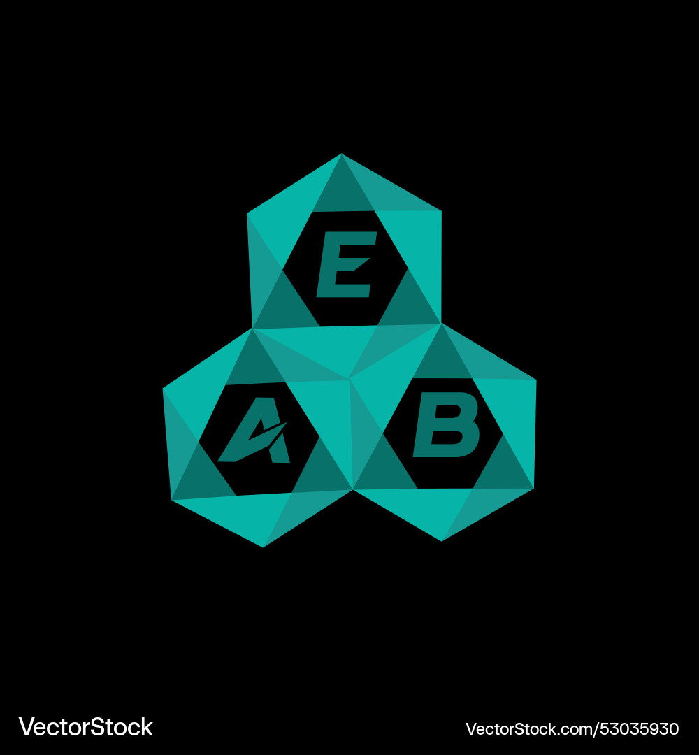 Eab creative minimalist letter logo unique Vector Image