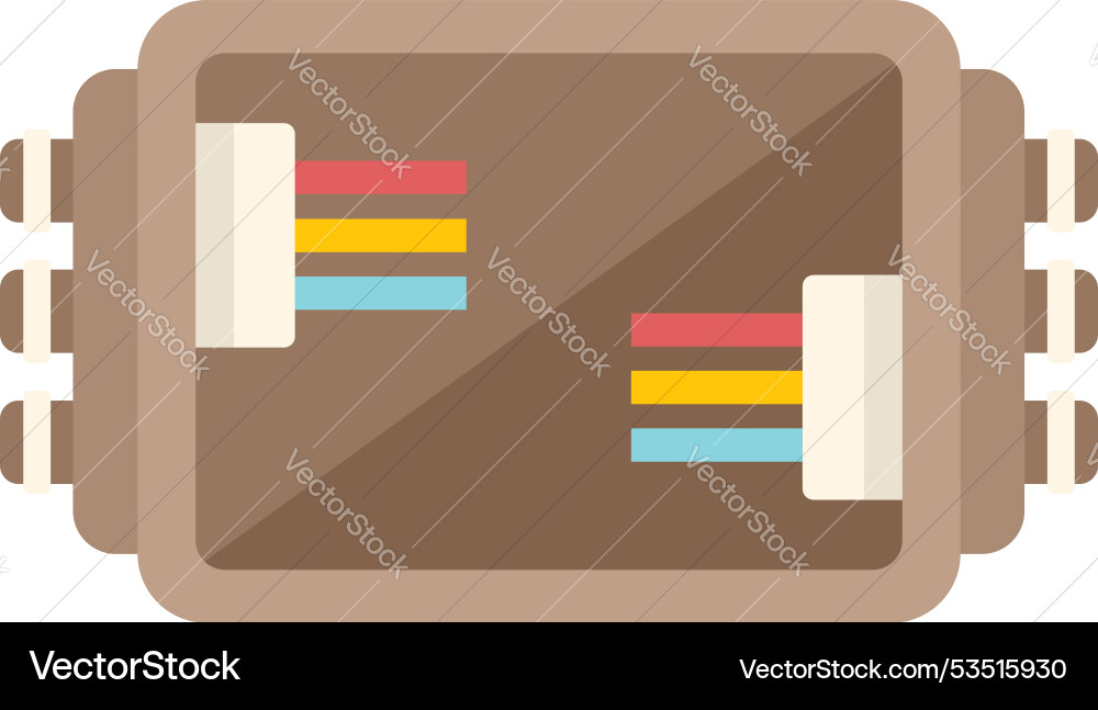 Electrical terminal block connecting wires in flat