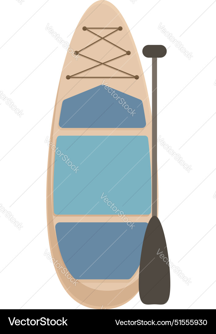 Paddle board standing up with for water Royalty Free Vector