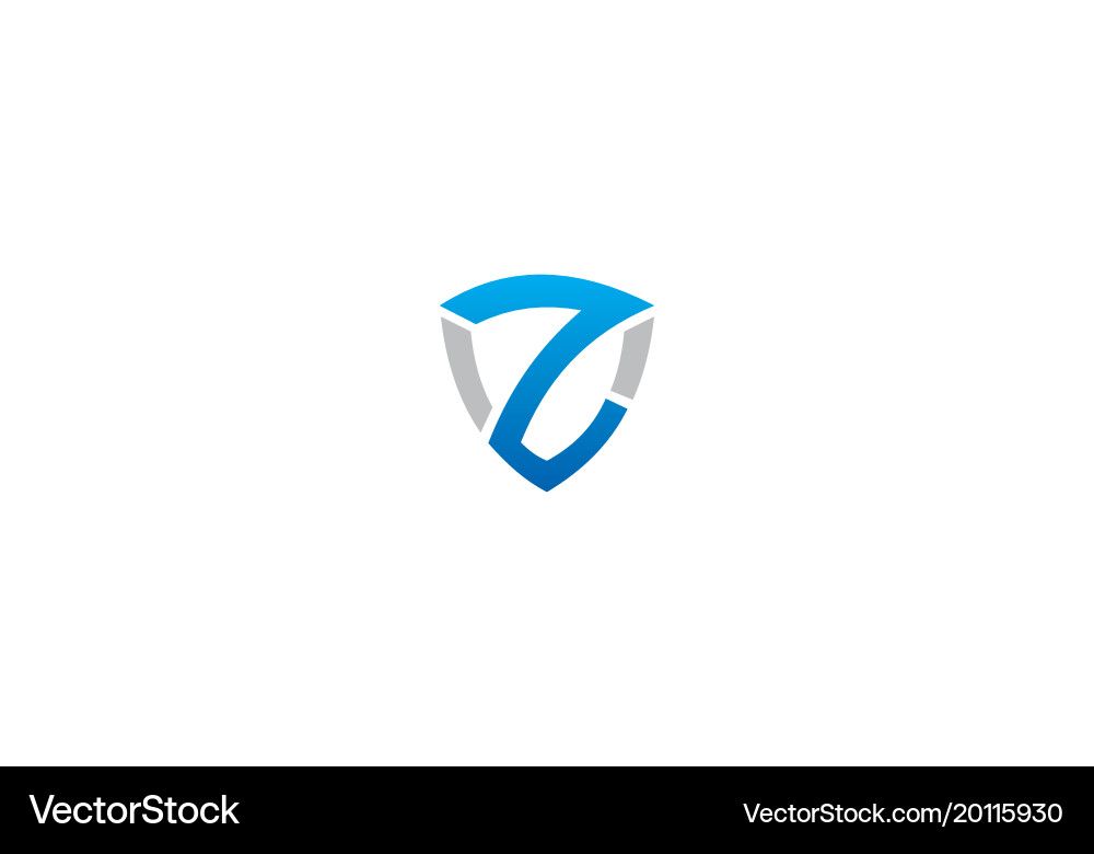 Shield letter z company logo Royalty Free Vector Image