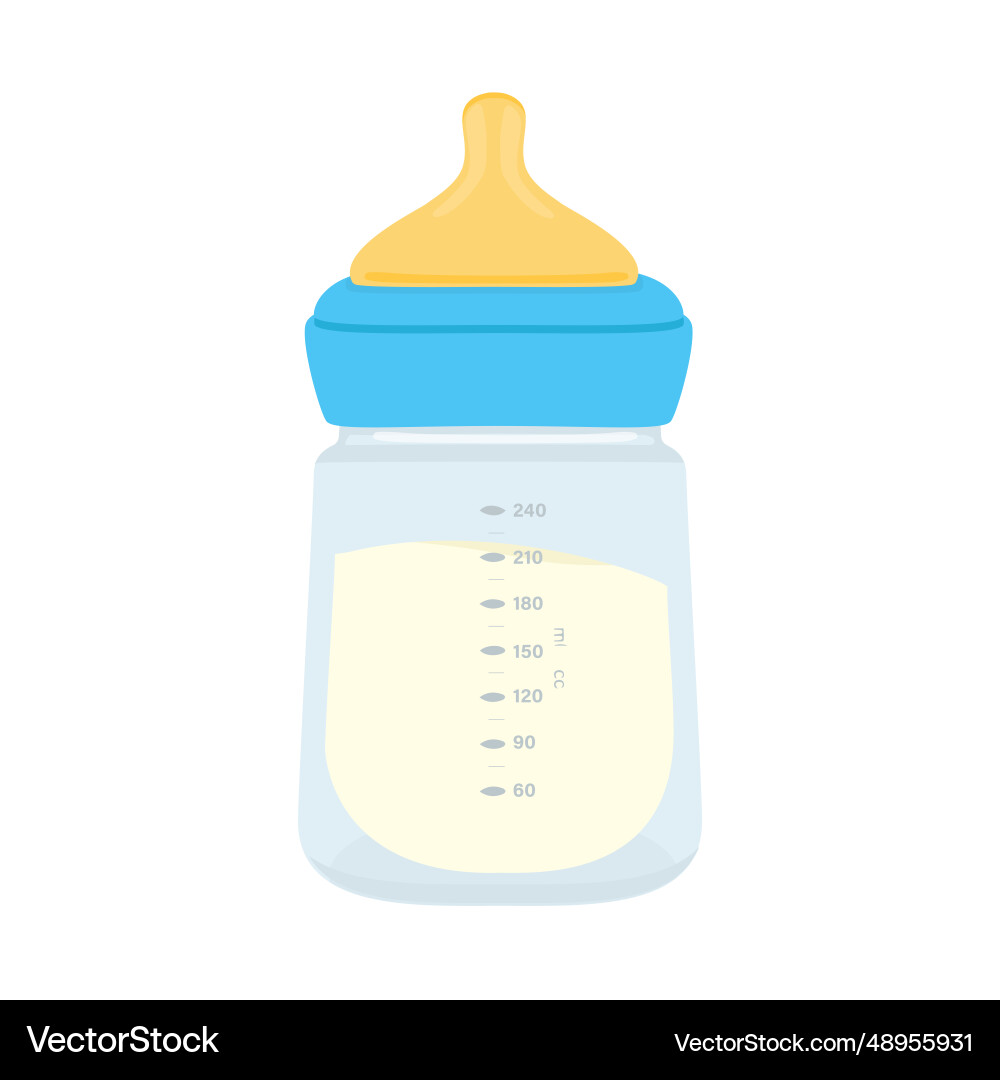 Baby milk bottle Royalty Free Vector Image - VectorStock