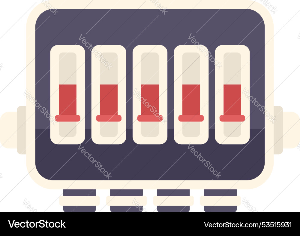 Electrical fuse box managing power supply in flat Vector Image