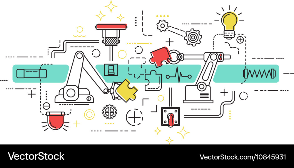 Industrial Production Line Royalty Free Vector Image