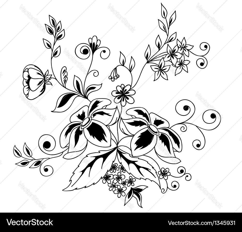 Intricate Floral Pattern Royalty Free Vector Image