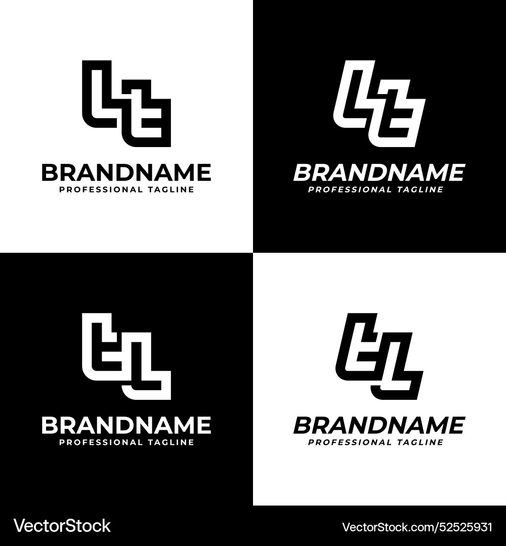 Letters lt and tl monogram logo suitable for any Vector Image