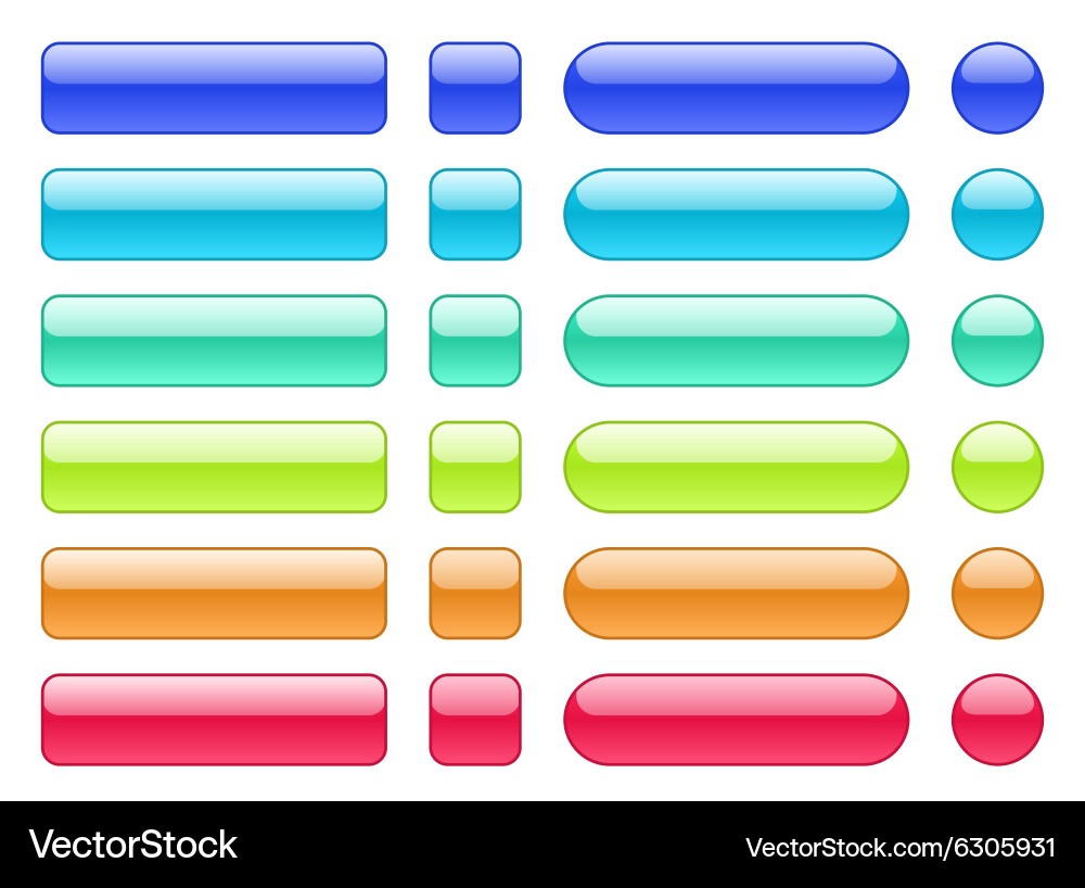 Set of colored web background buttons Royalty Free Vector