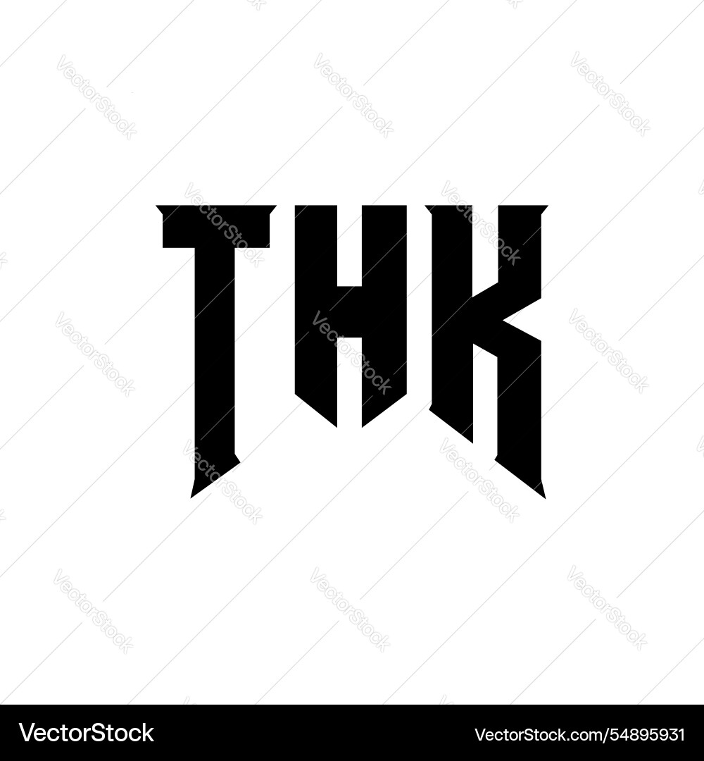 Thk letter logo design for technology company Vector Image
