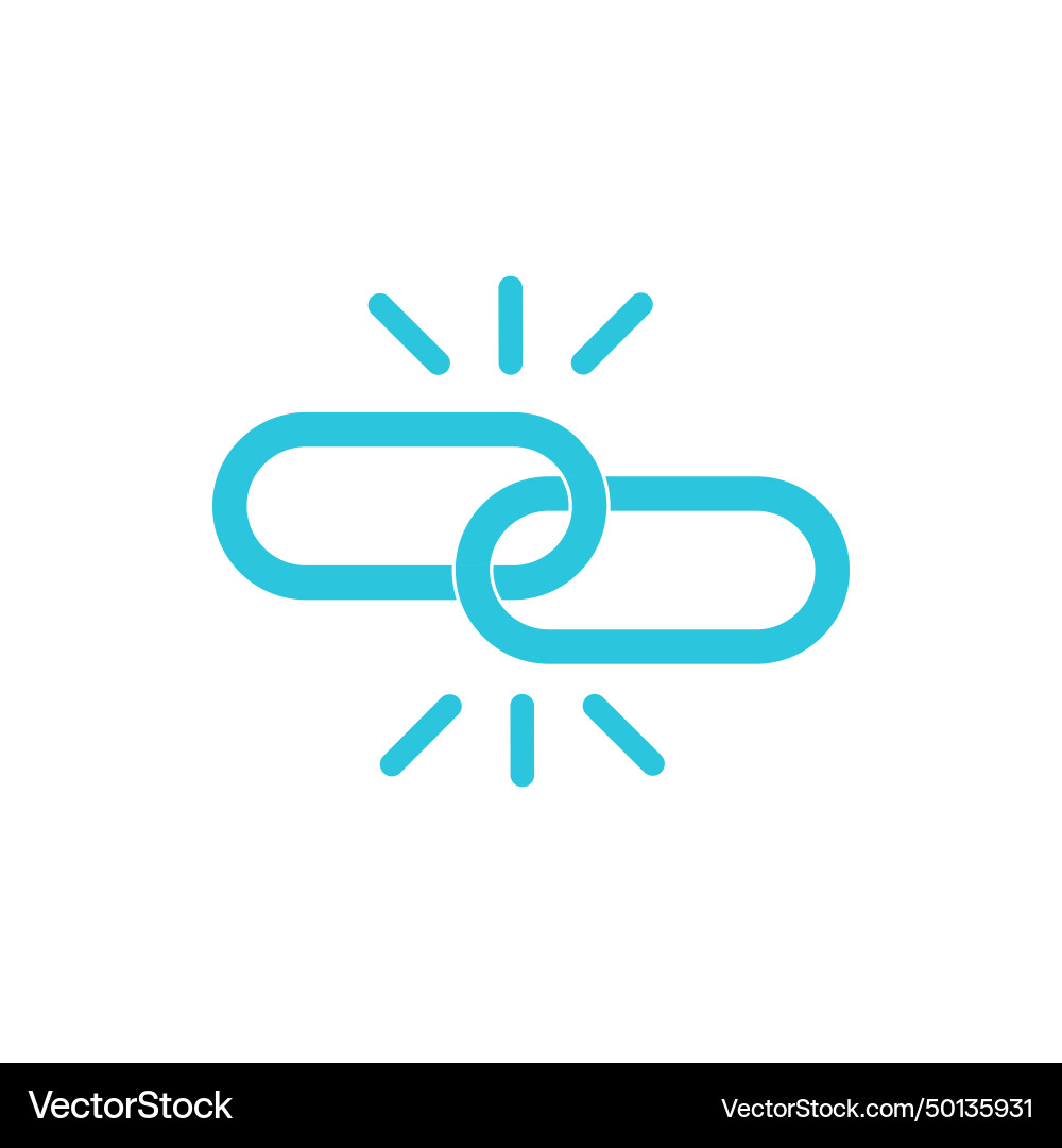 Unbreakable strong chain bond connection link Vector Image