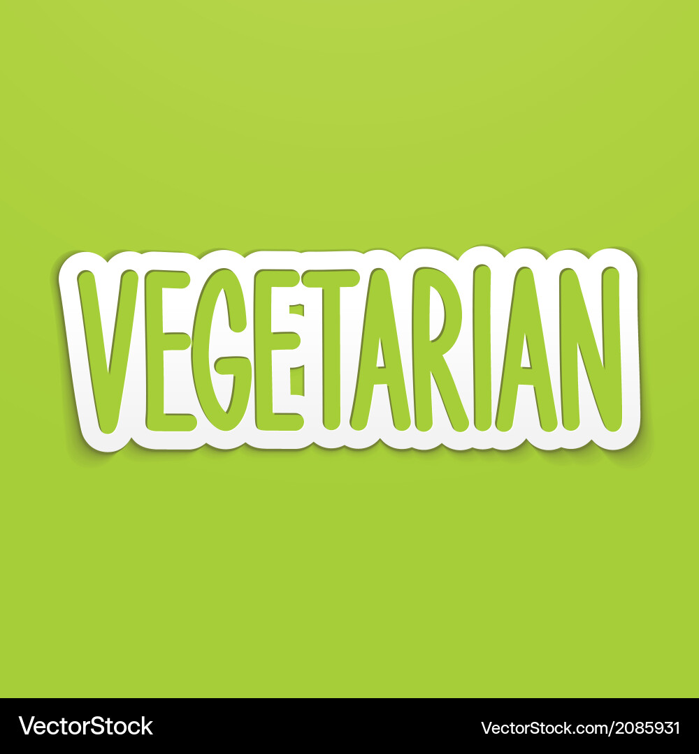 Vegetarian hand written calligraphy Royalty Free Vector