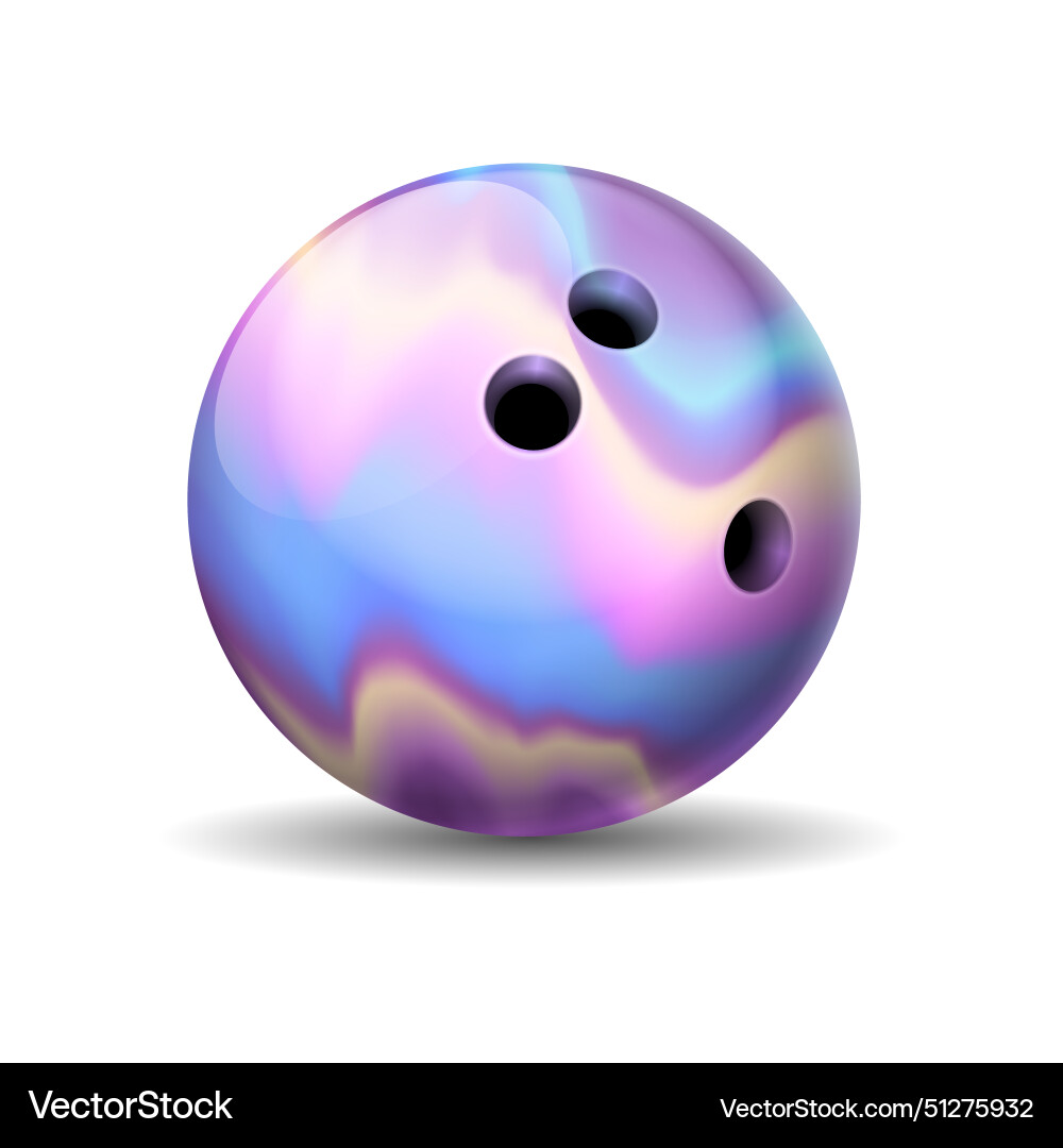 Bowling ball with multicolor lacquer Royalty Free Vector
