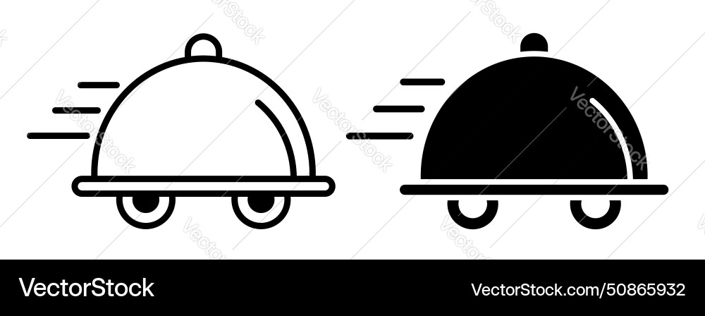 Food delivery icon set order symbol Royalty Free Vector