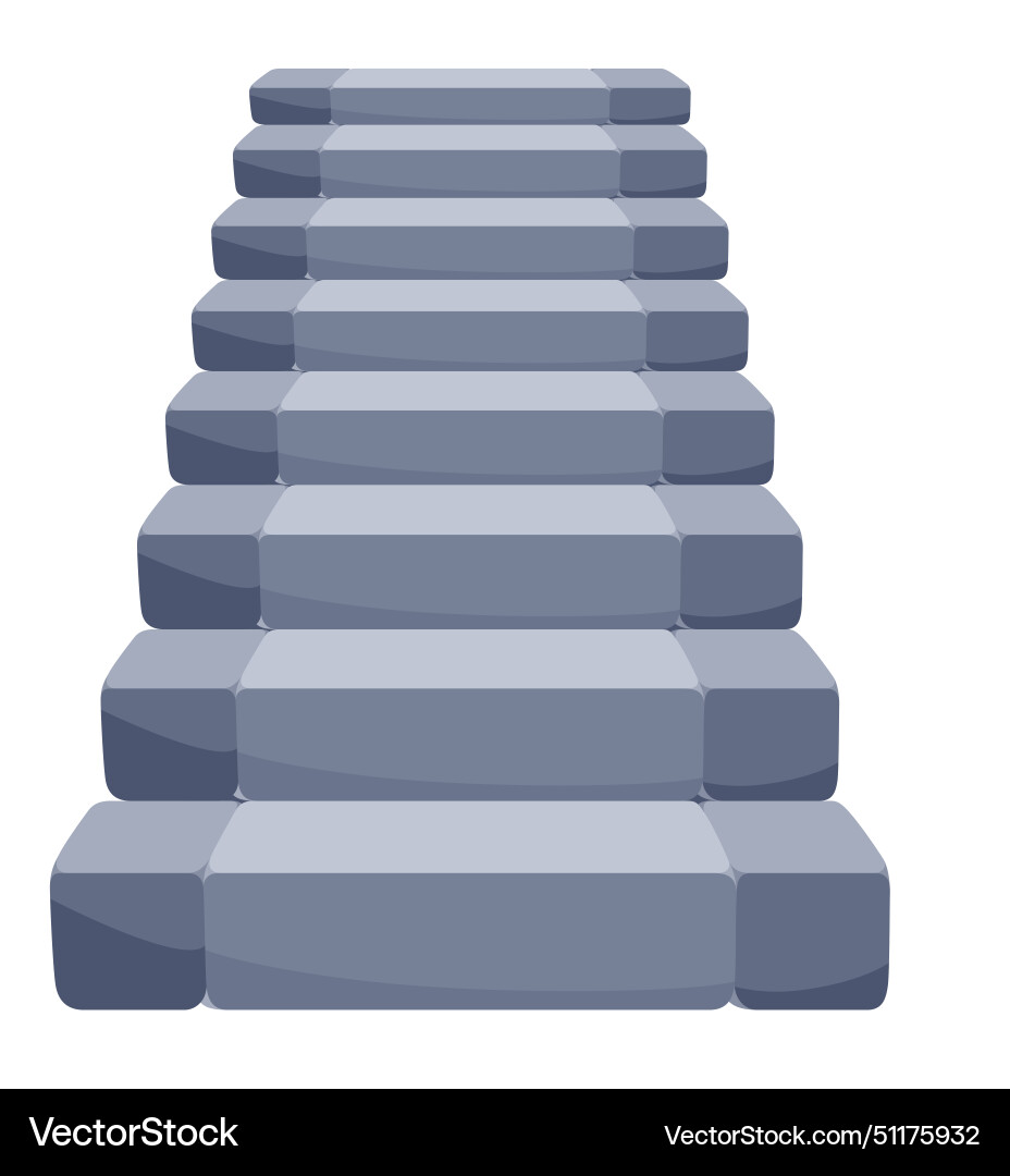 Game castle stairs in cartoon style medieval Vector Image
