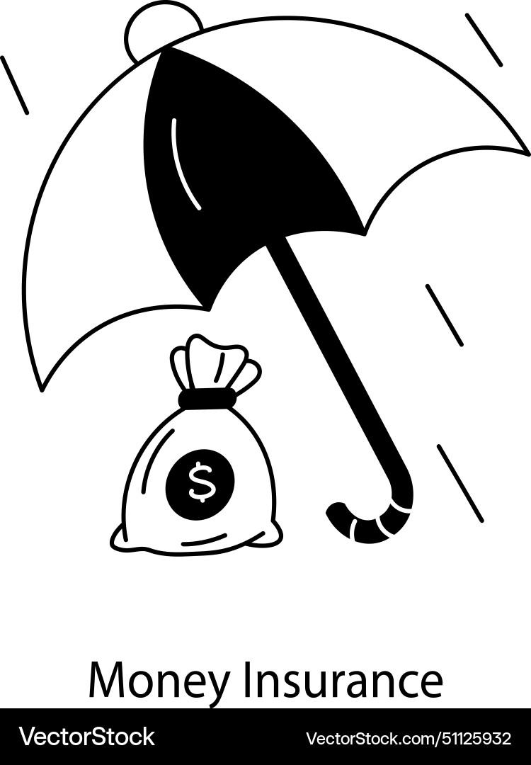 Money insurance Royalty Free Vector Image - VectorStock