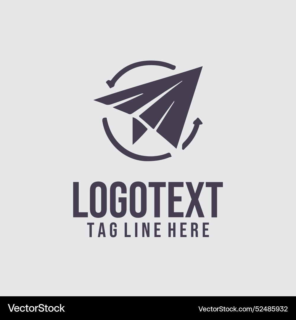 Paper plane logo Royalty Free Vector Image - VectorStock